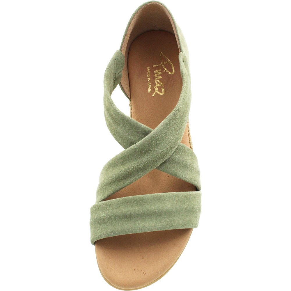 Claire Khaki Suede Espadrilles 317AO - ShoeBeDoo