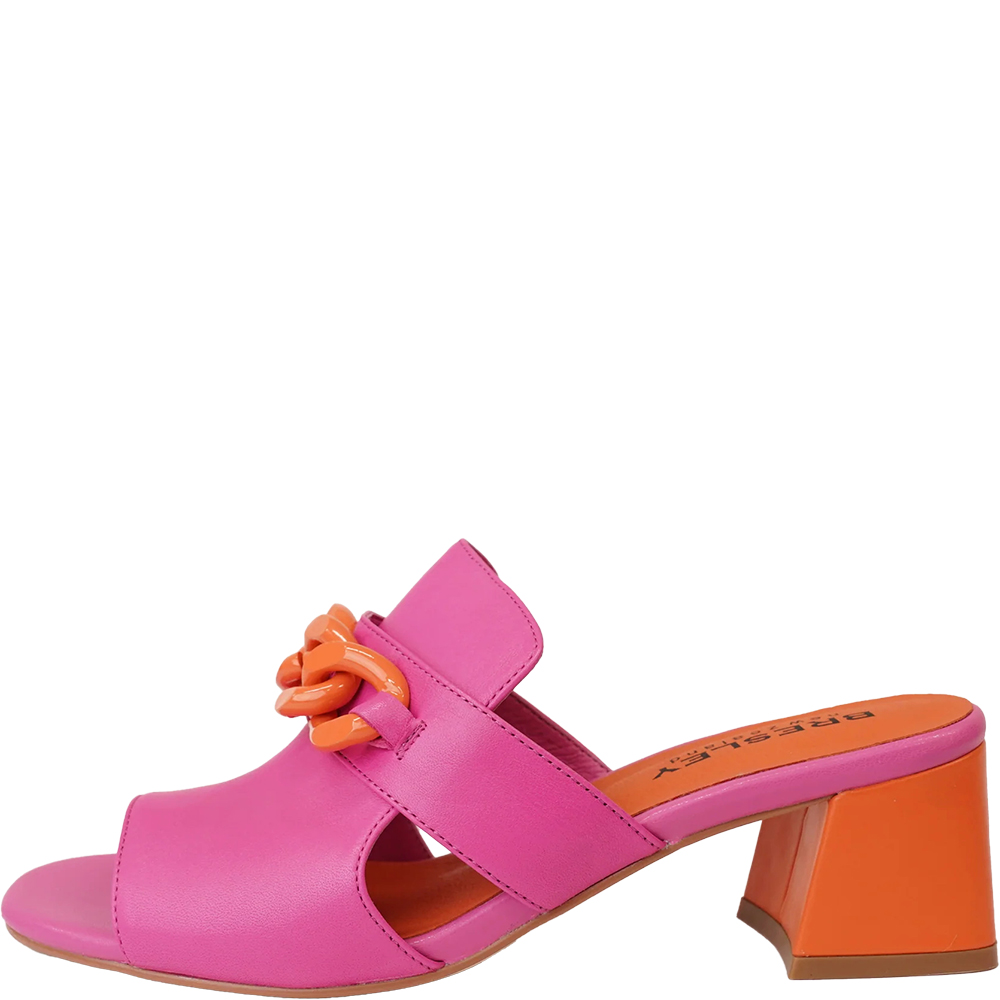 Bresley Adder Fuchsia Orange Slides - ShoeBeDoo