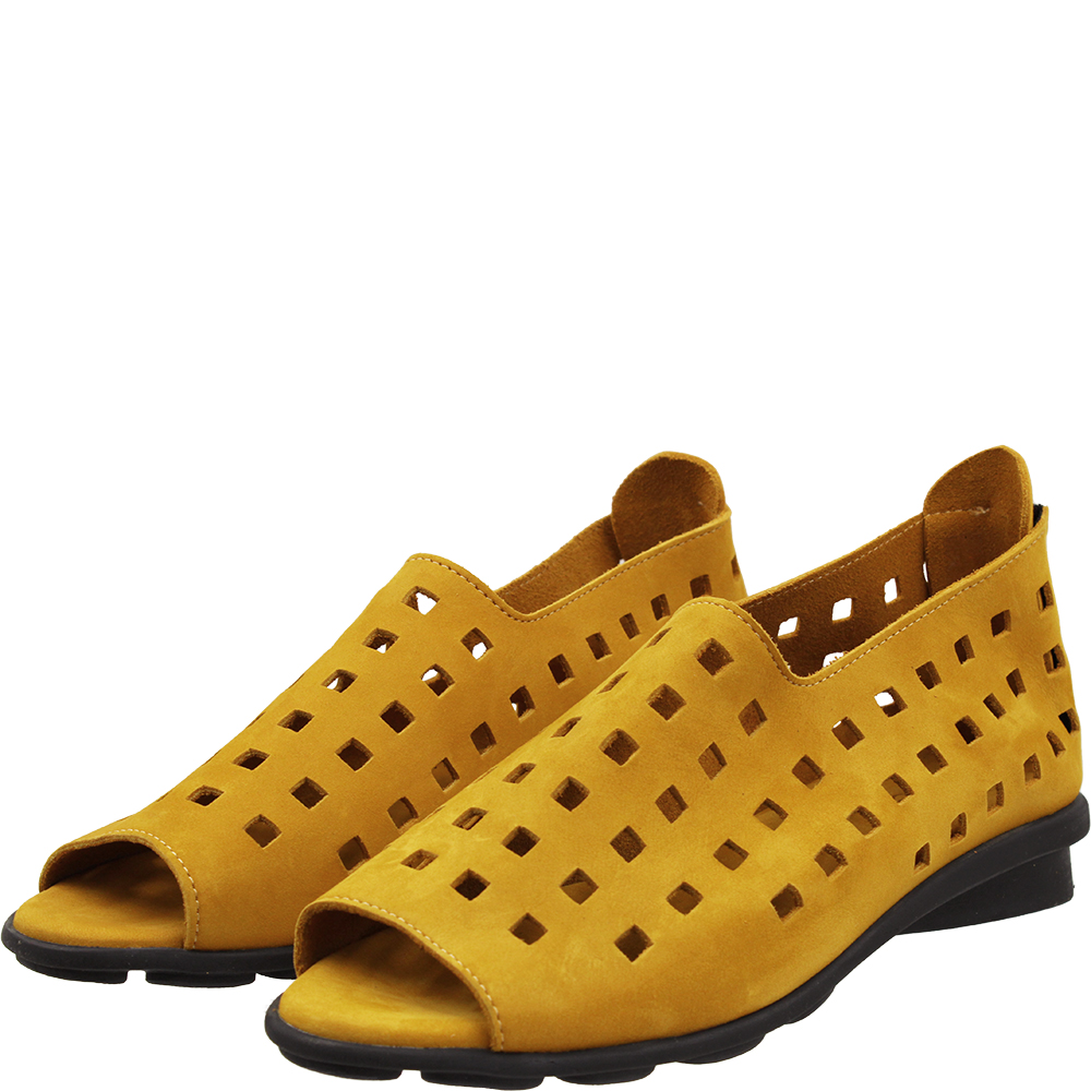 Arche Drick Kari Nubuck Leather Flats - ShoeBeDoo