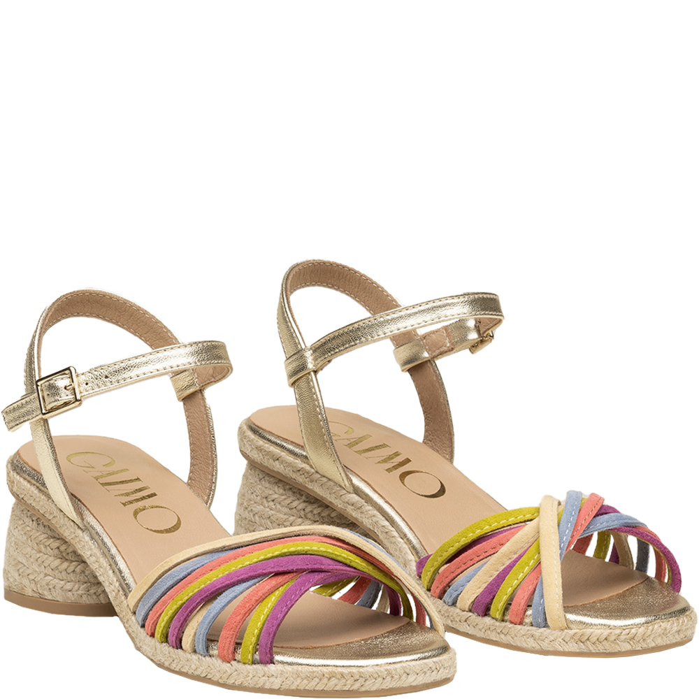 Gaimo Narcisa Multi Gold Espadrille Sandals - ShoeBeDoo