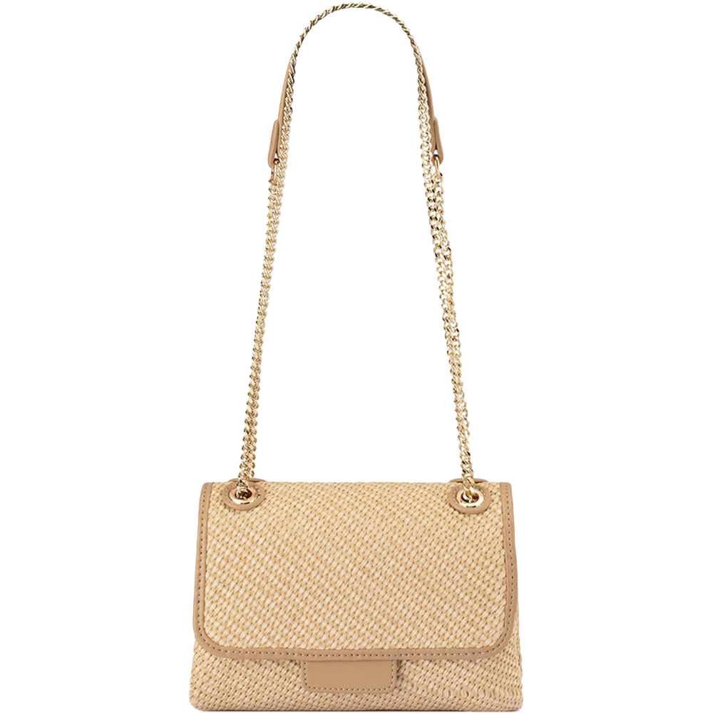 Olga Berg Alexa Natural Woven Shoulder Bag - ShoeBeDoo