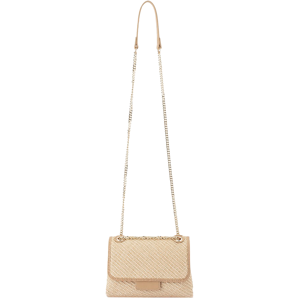 Olga Berg Alexa Natural Woven Shoulder Bag - ShoeBeDoo