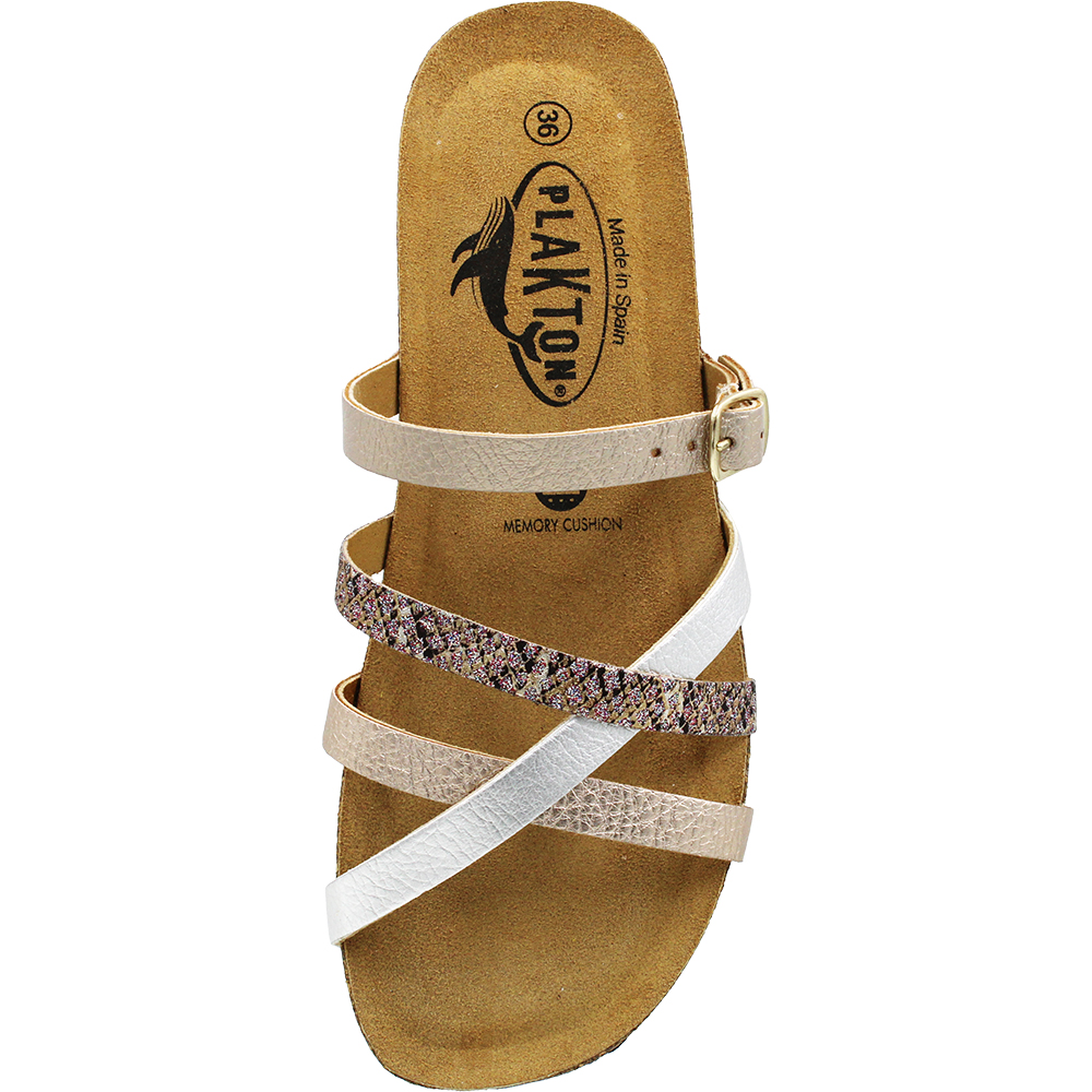 Plakton Rose Pink Multi Slides 821025 - ShoeBeDoo