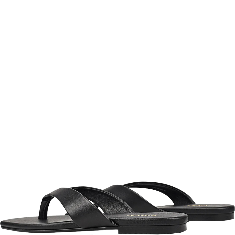 Siren Evita Black Flat Thongs - ShoeBeDoo