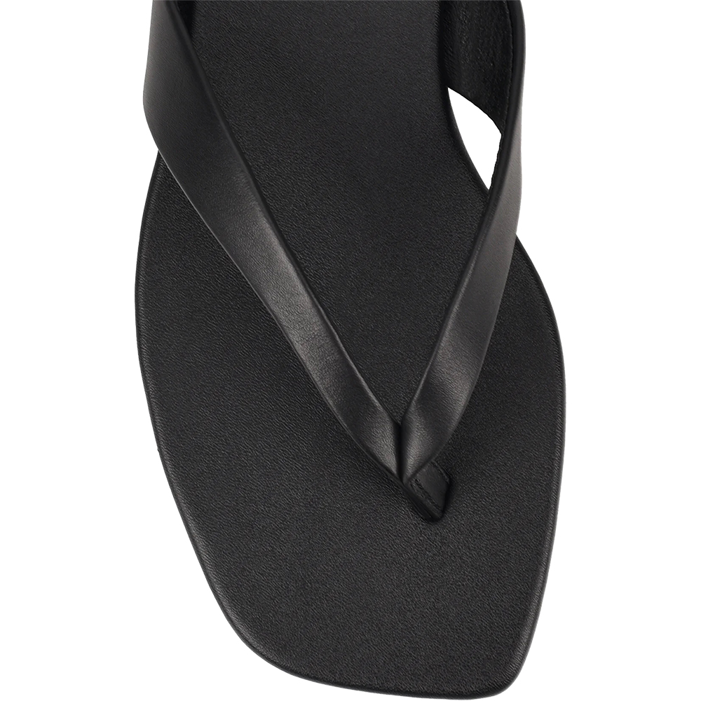 Siren Evita Black Flat Thongs - ShoeBeDoo