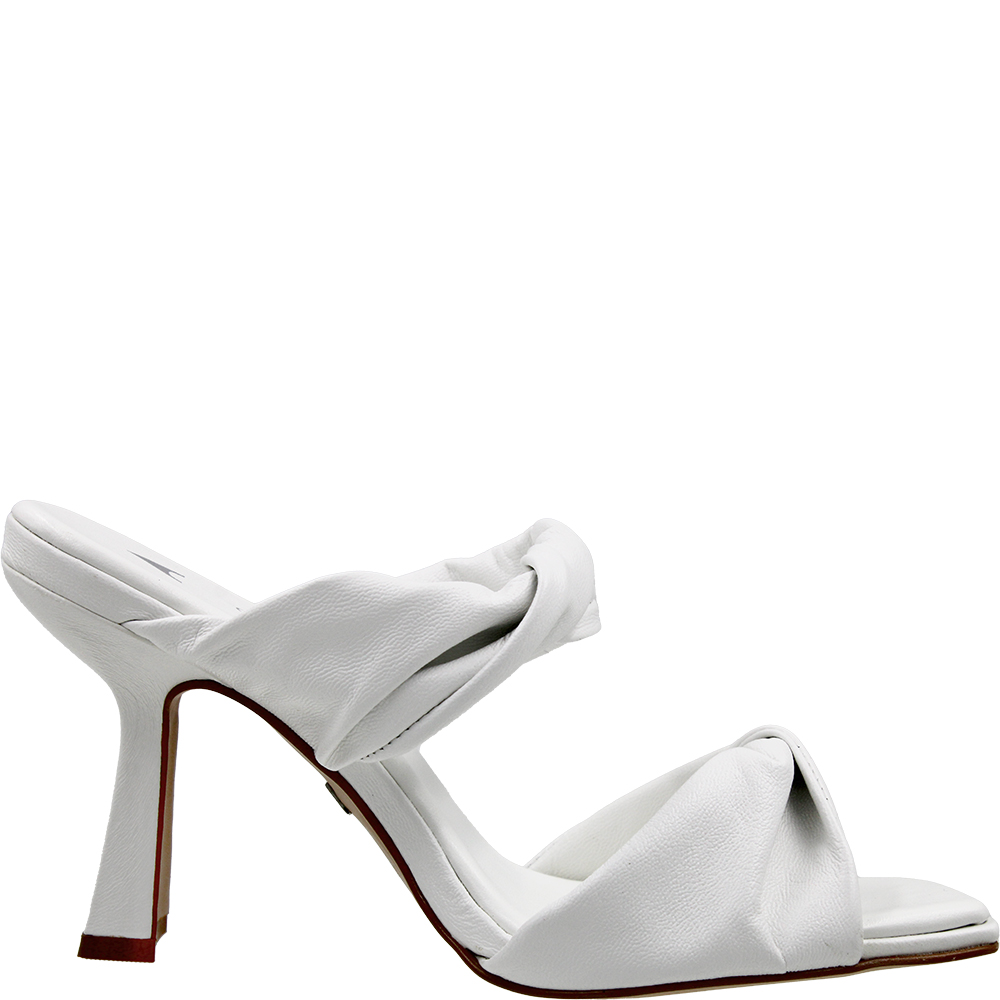Carrano Bella White Slides 513019 - ShoeBeDoo