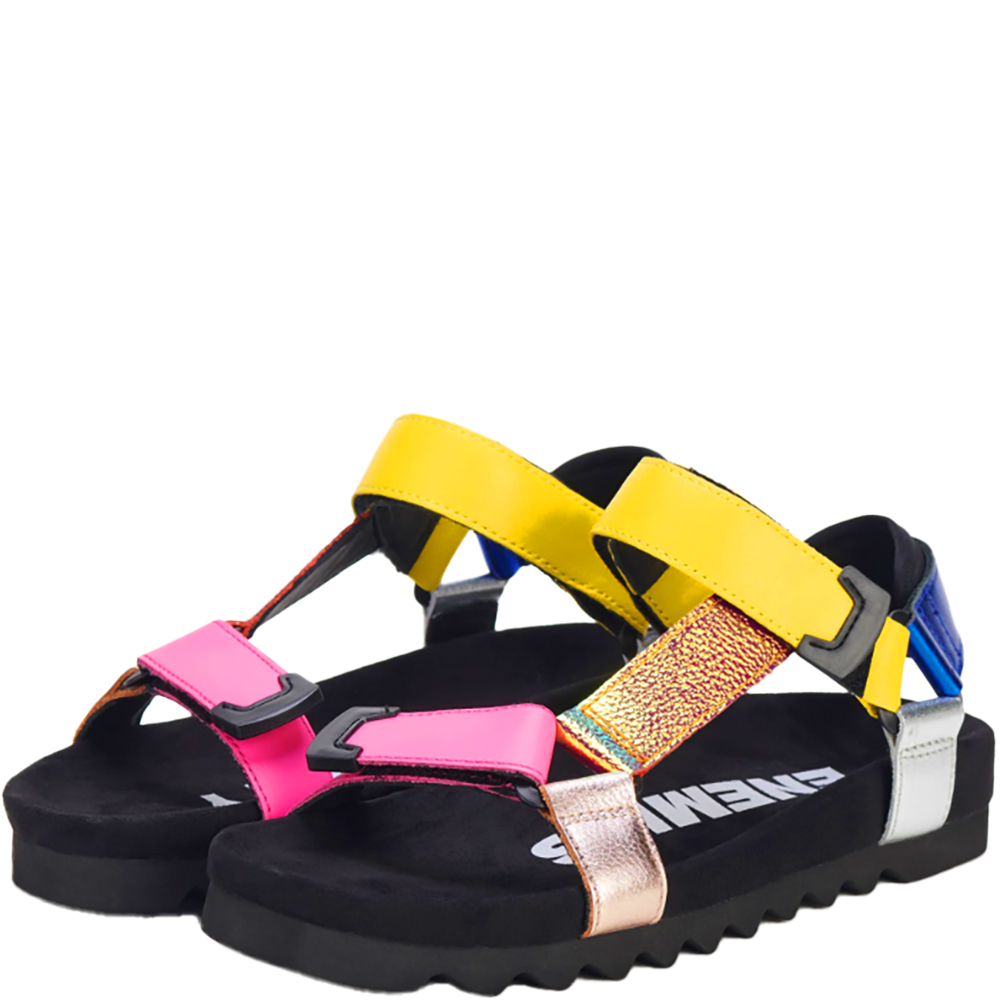 Rollie Nation Sandal Tooth Mix Metallic Leather Sandals - ShoeBeDoo