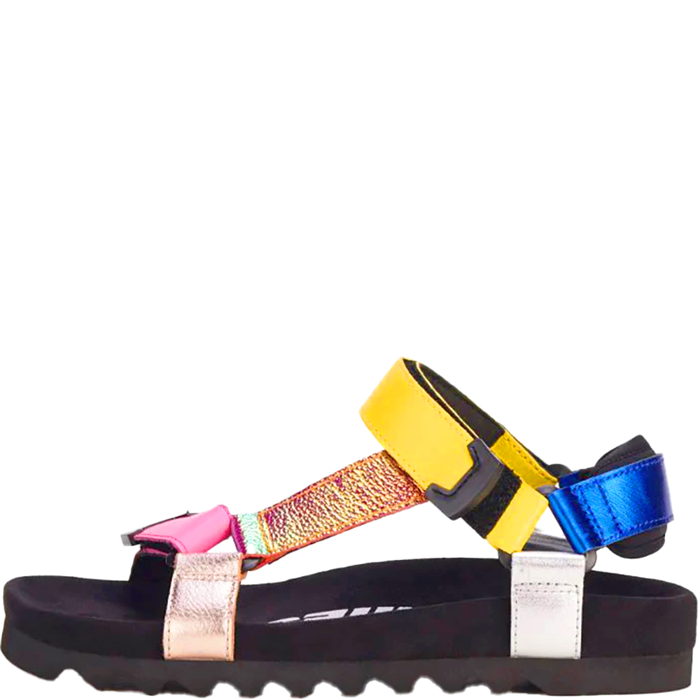 Rollie Nation Sandal Tooth Mix Metallic Leather Sandals - ShoeBeDoo