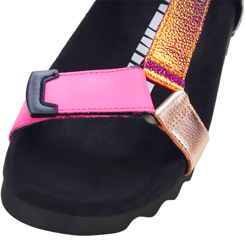Rollie Nation Sandal Tooth Mix Metallic Leather Sandals - ShoeBeDoo