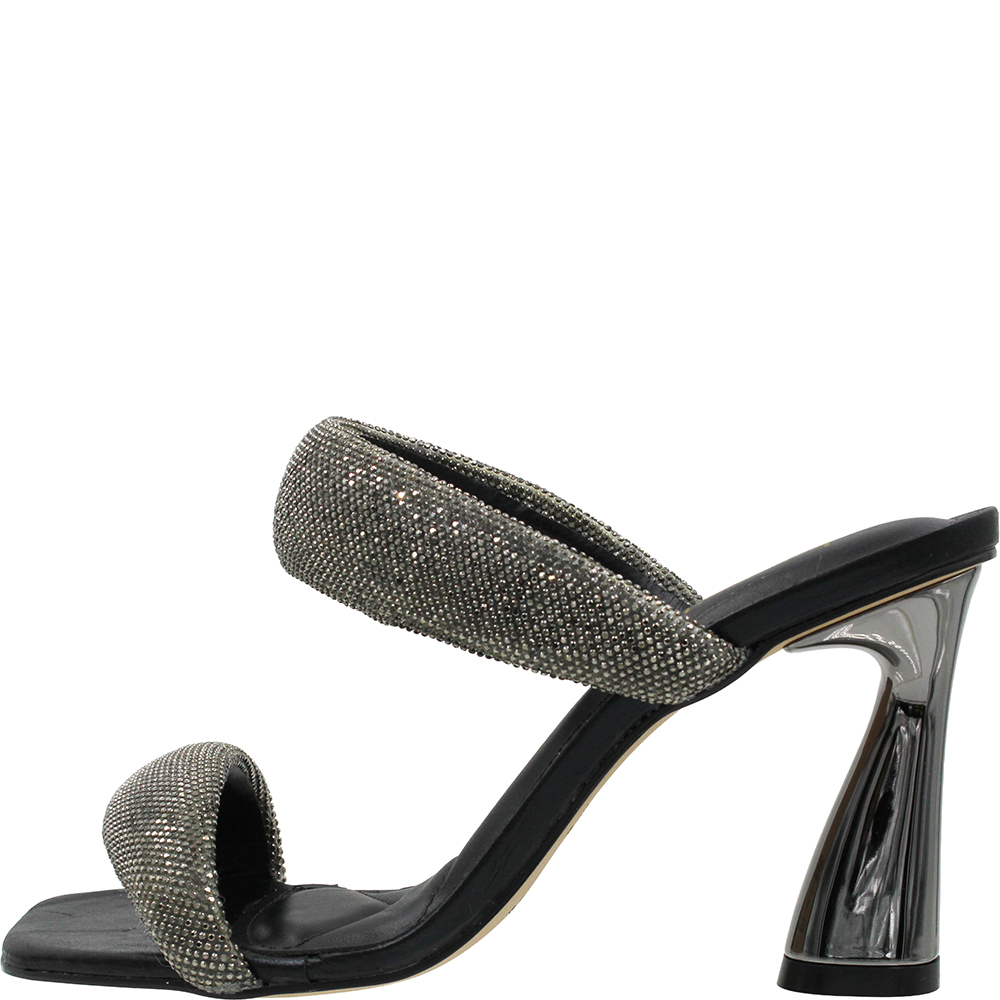 Brazilio Graphite Sparkle Slides 2225012 - ShoeBeDoo