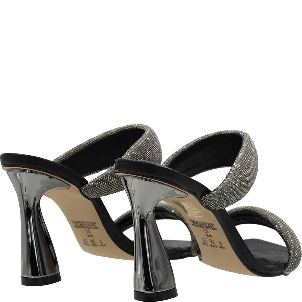 Brazilio Graphite Sparkle Slides 2225012 - ShoeBeDoo