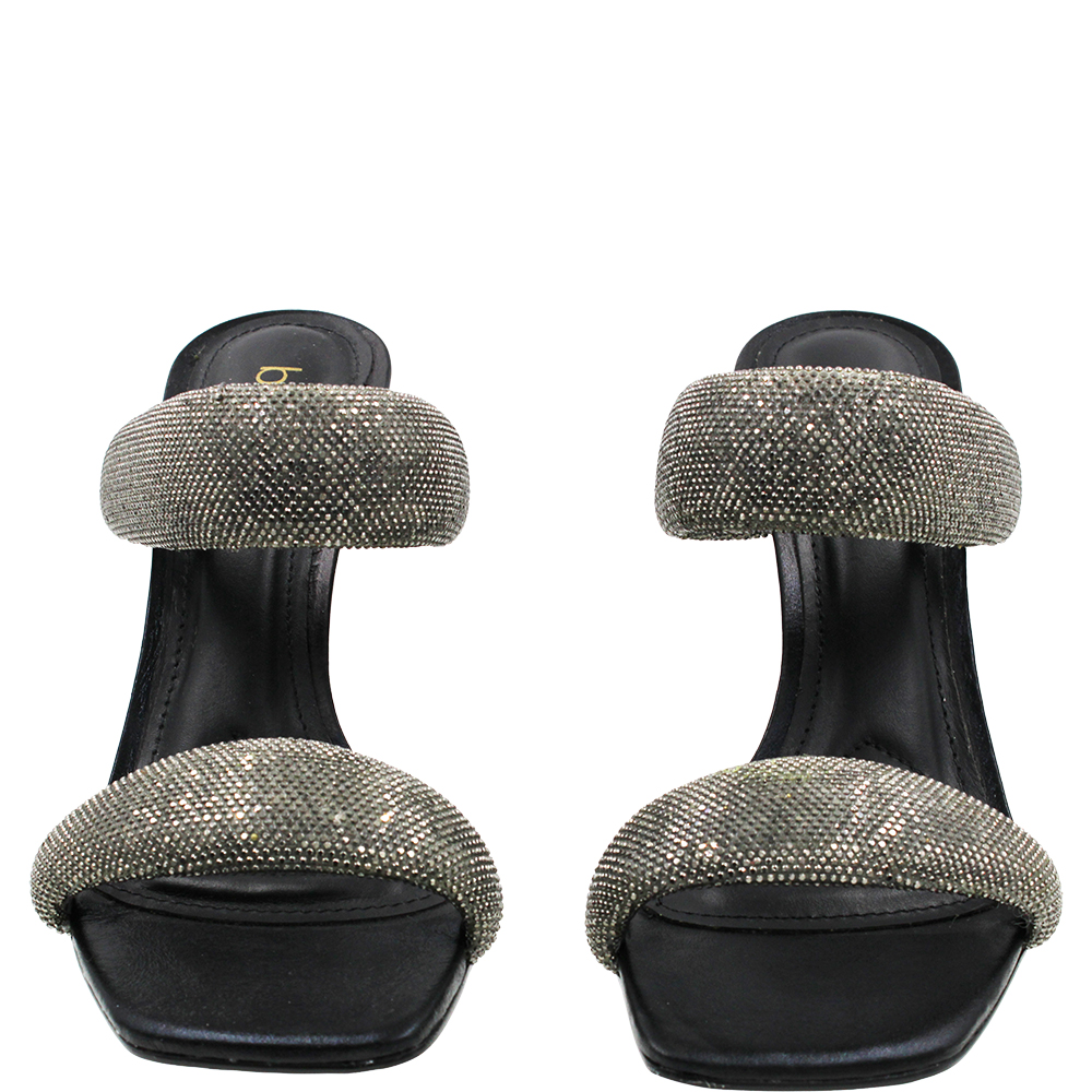 Brazilio Graphite Sparkle Slides 2225012 - ShoeBeDoo