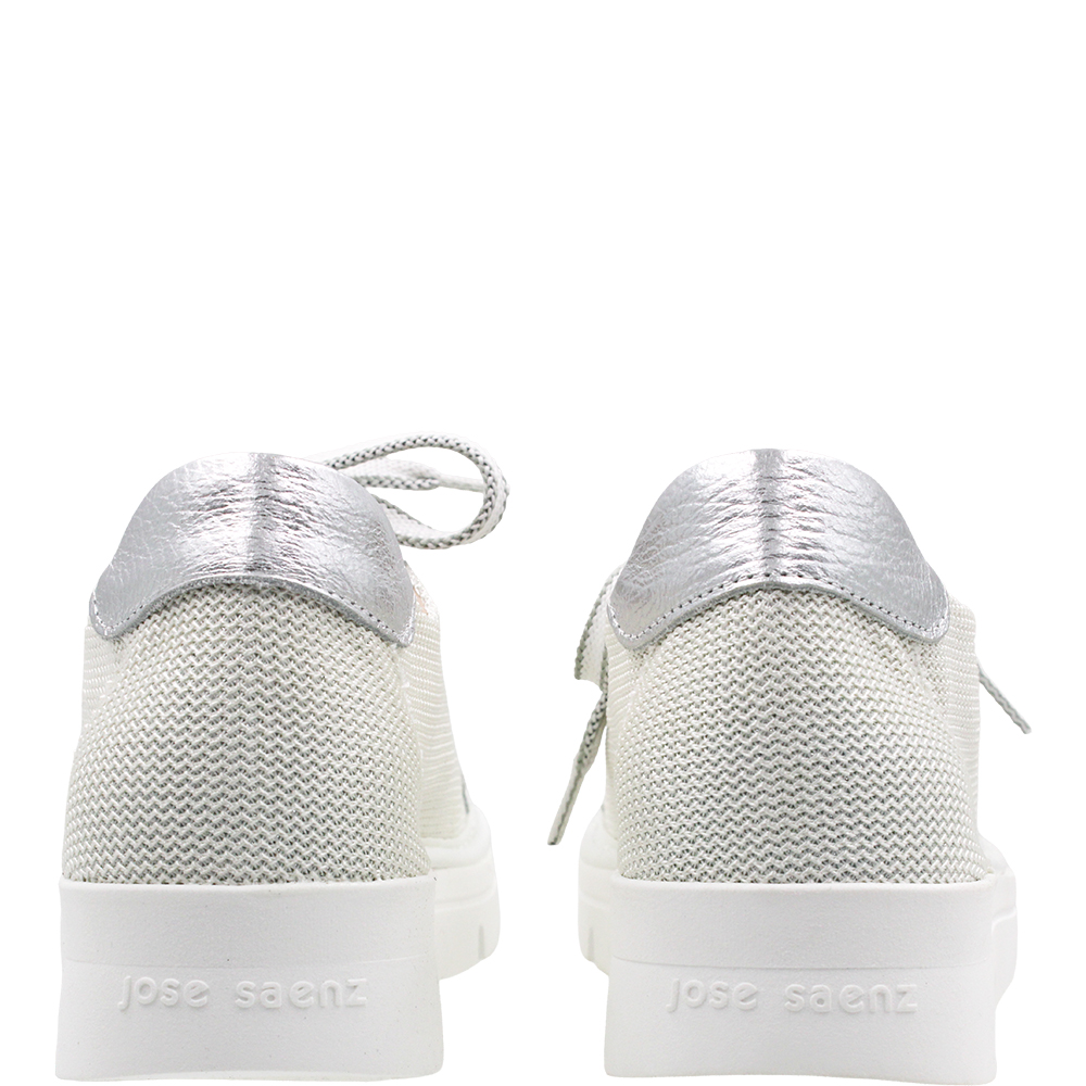 Jose Saenz White Mesh Leather Sneakers 2001 - ShoeBeDoo