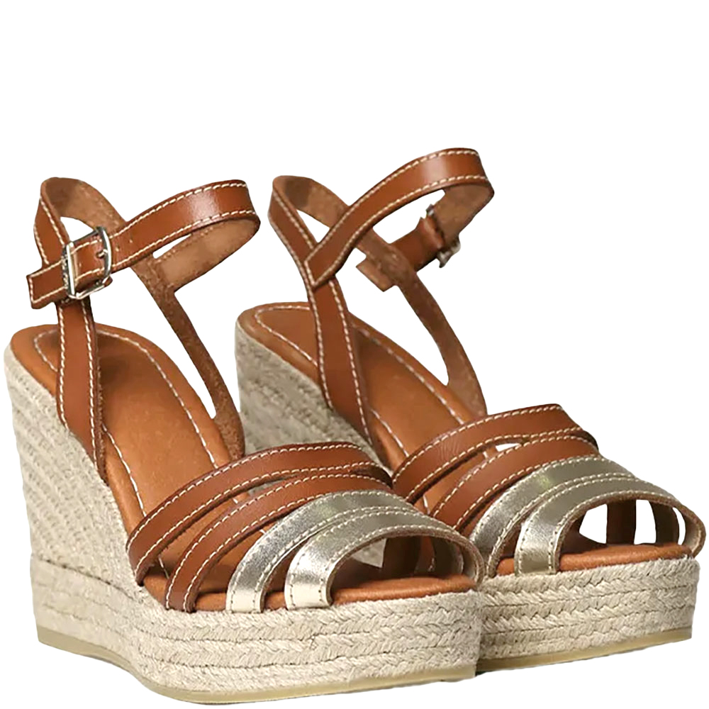 Toni Pons Octavia Tan Leather Espadrilles - ShoeBeDoo