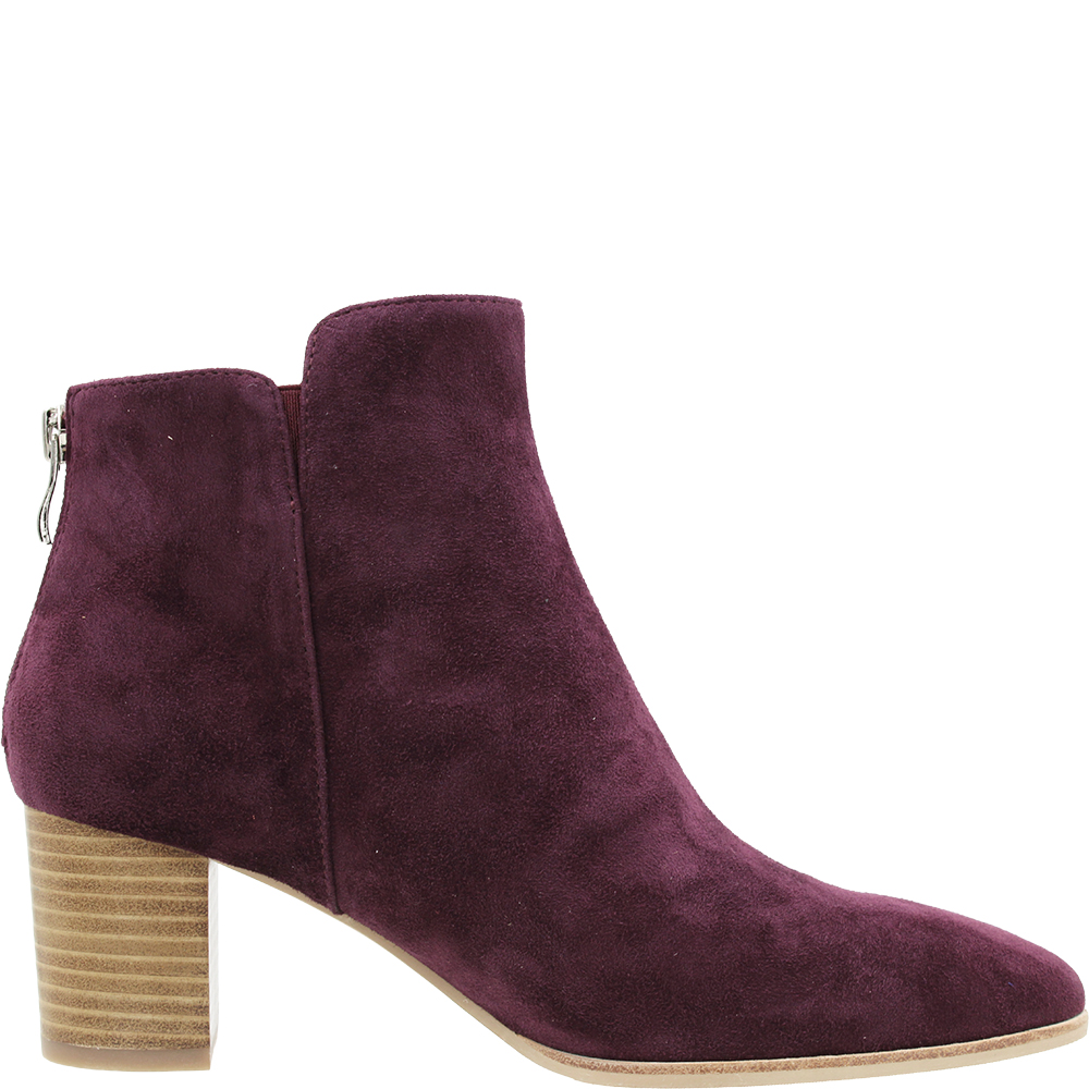 Django & Juliette Bennish Burgundy Suede Ankle Boots - ShoeBeDoo