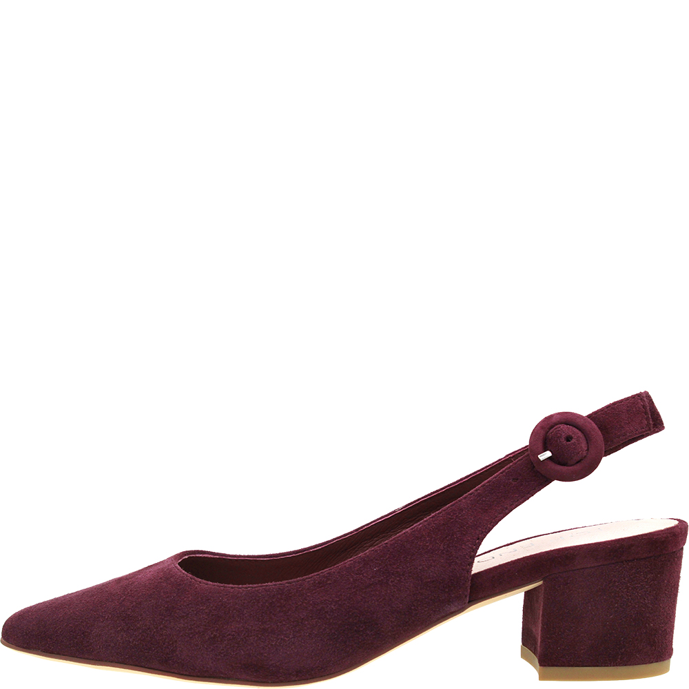 Top End Abigale Burgundy Suede Pumps - ShoeBeDoo